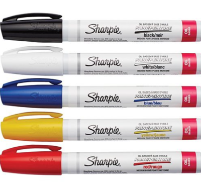 Sharpie 34971PP Oil-Based Paint Markers, Medium Tip, 5-Pack, Assorted ...